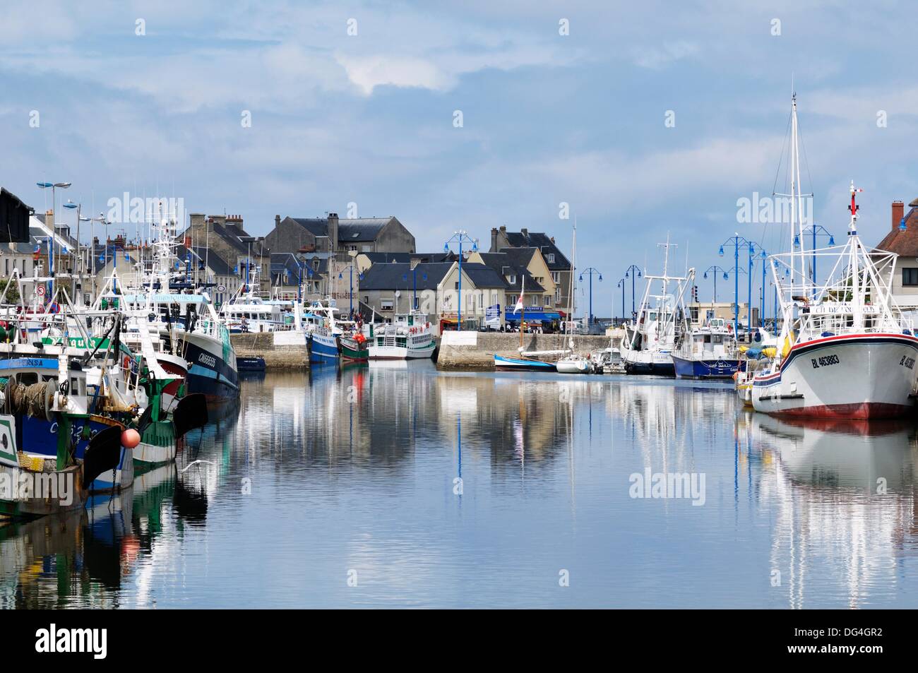 France normandy port en bessin fishing boat hi-res stock photography ...