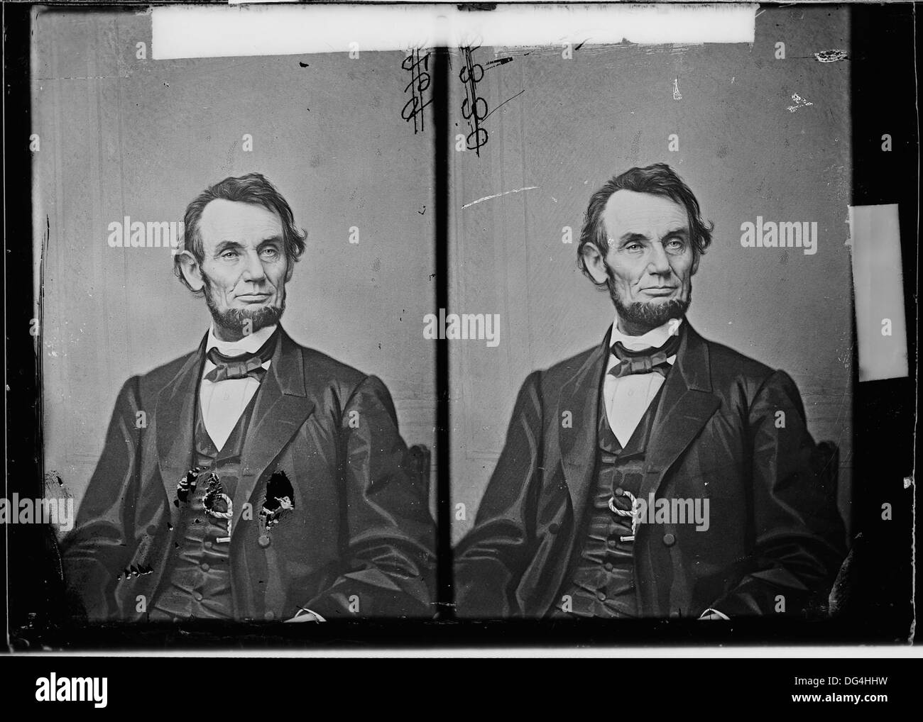 A portrait of Abraham Lincoln, the 16th President of the United States ...