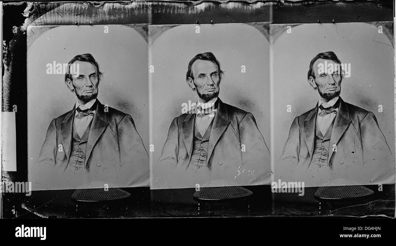A portrait of Abraham Lincoln, the 16th President of the United States ...