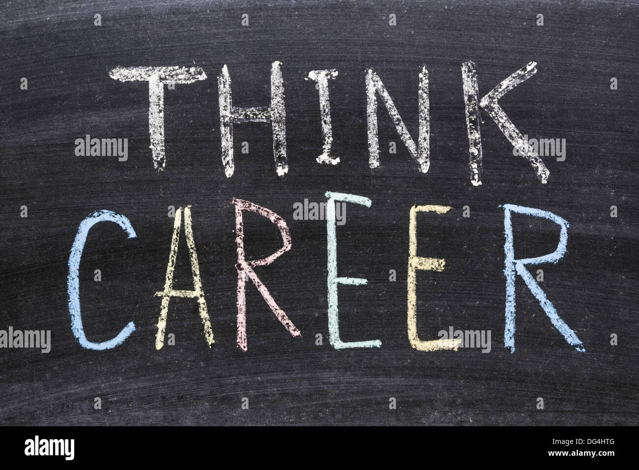think career phrase handwritten on the school blackboard Stock Photo ...