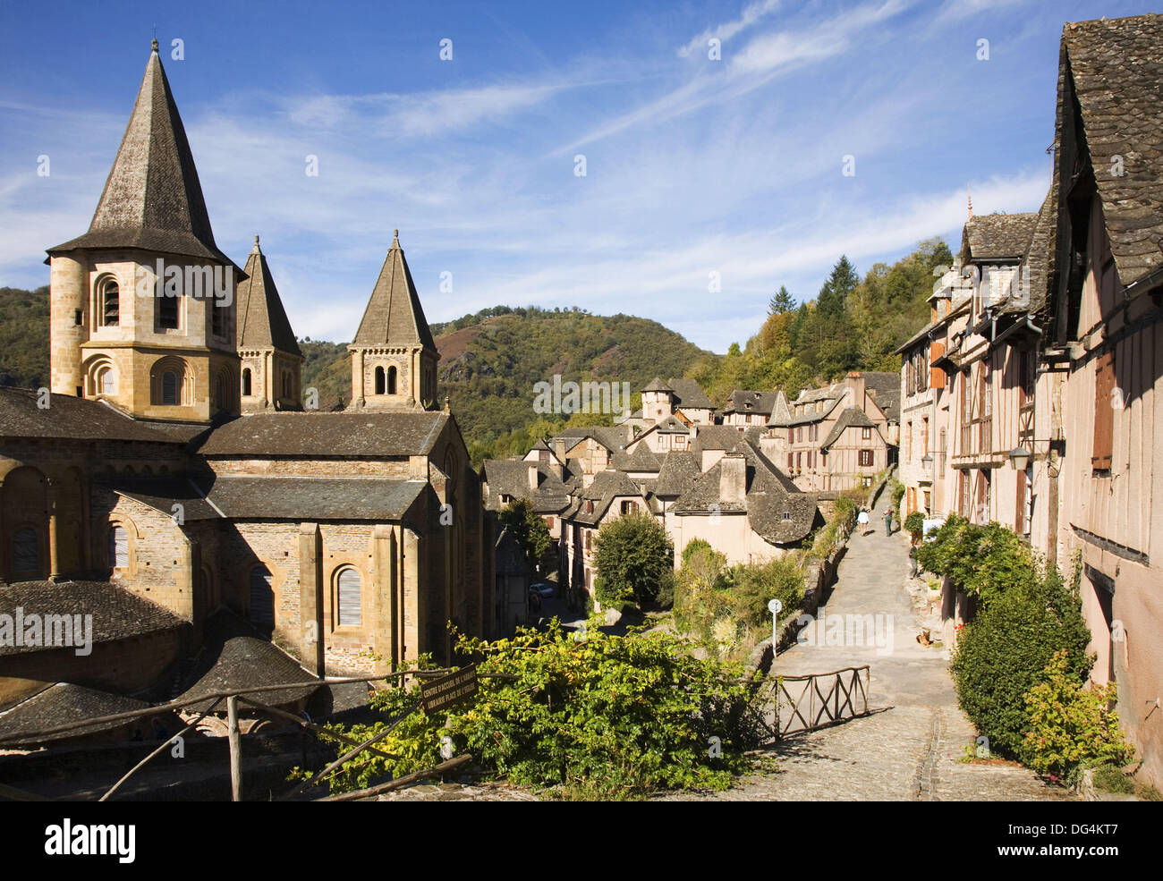 Historic hillside village conques france hi-res stock photography and ...