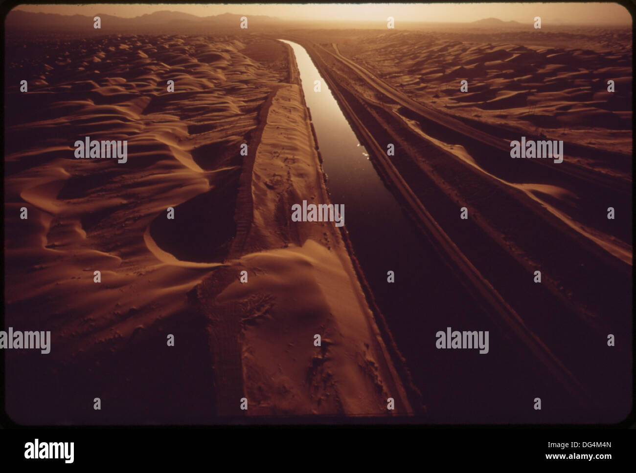 ALL-AMERICAN CANAL CARRIES COLORADO RIVER WATER THROUGH SAND-SWEPT AREA ...