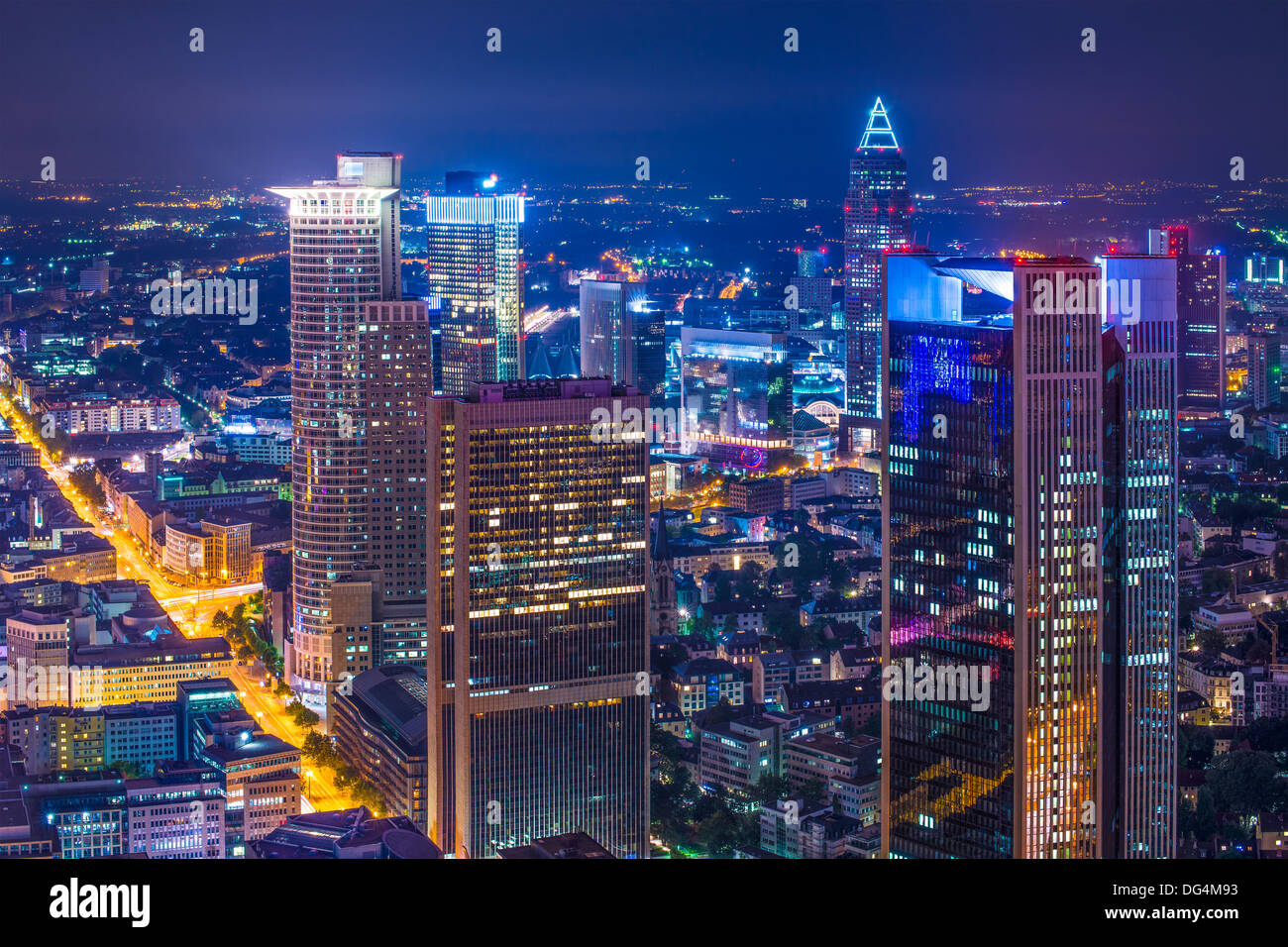 Cityscape of Frankfurt, Germany, the financial center of the country ...