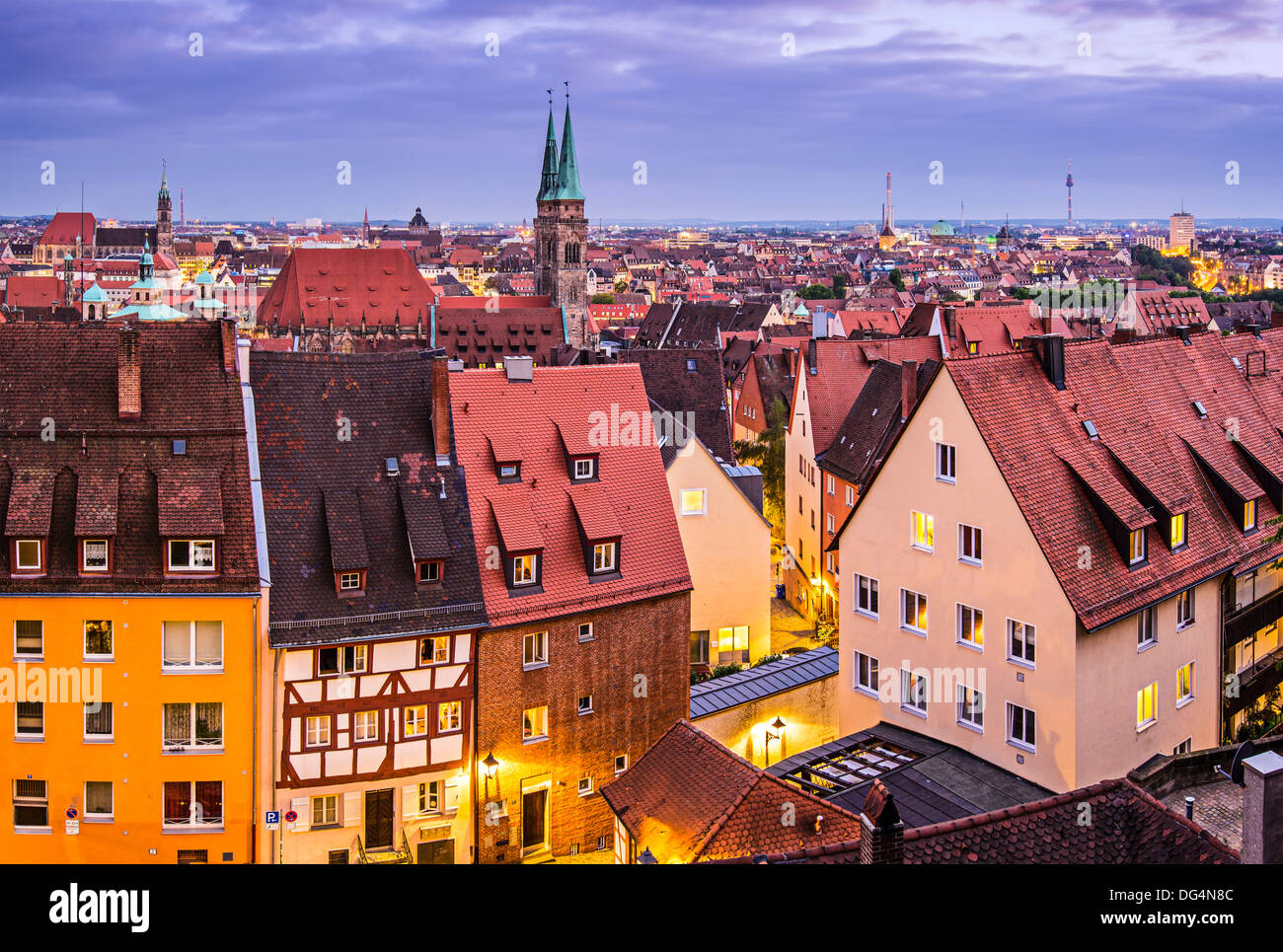 Nuremberg skyline and castle hi-res stock photography and images - Alamy