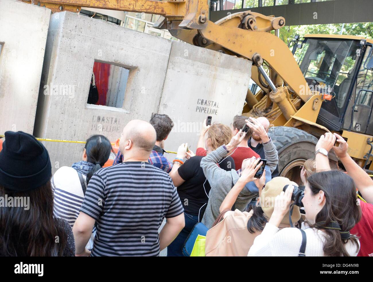 New York, NY, USA. 13th Oct, 2013. Banksy on location for Graffiti ...