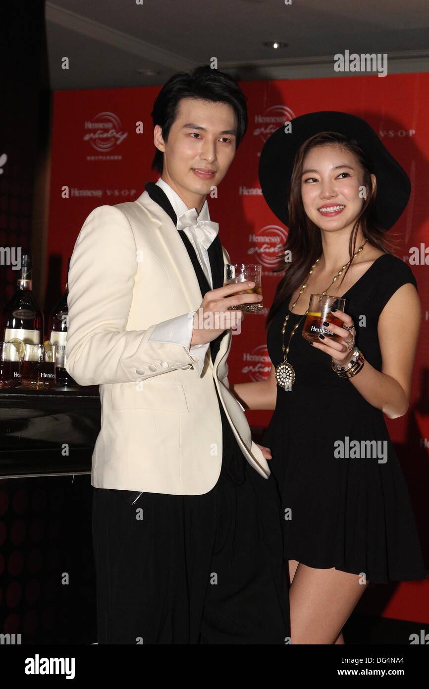 Taipei, China. 11th Oct, 2013. Singer Yen-j and Korean singer NS YOON-G ...