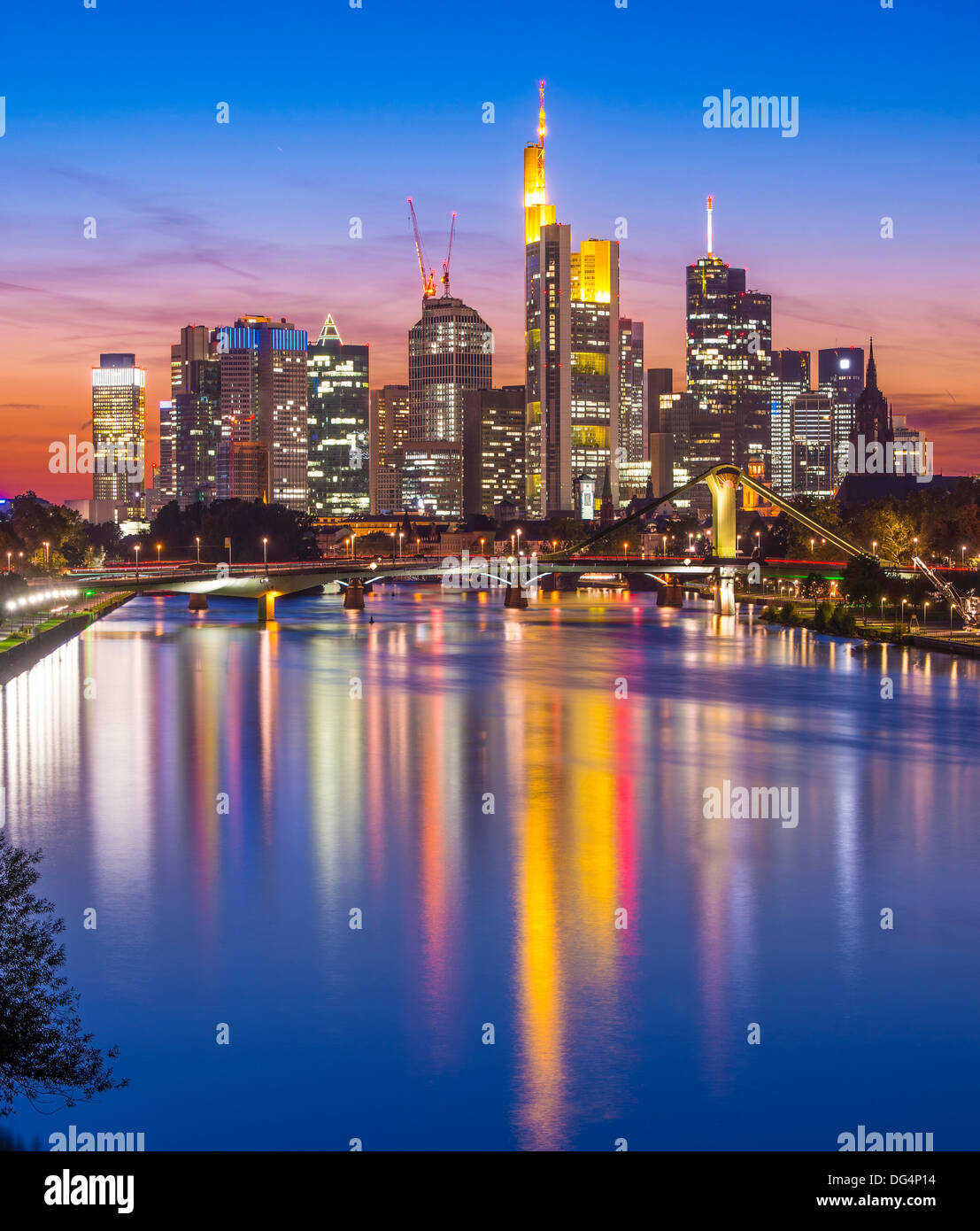 Skyline of Frankfurt, Germany, the financial center of the country ...