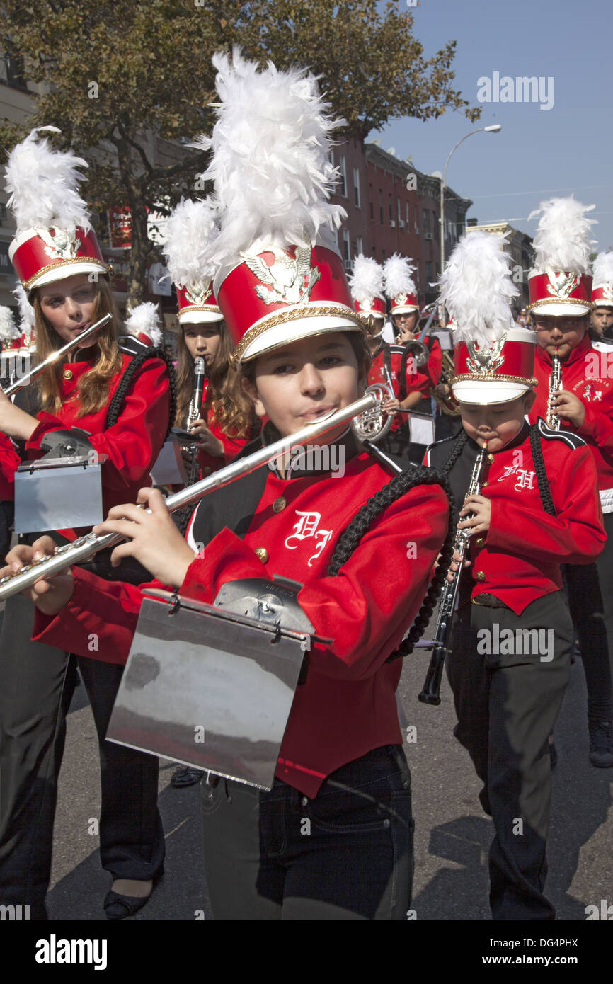 School marching bands march in the annual Ragamuffin Parade in Bay ...