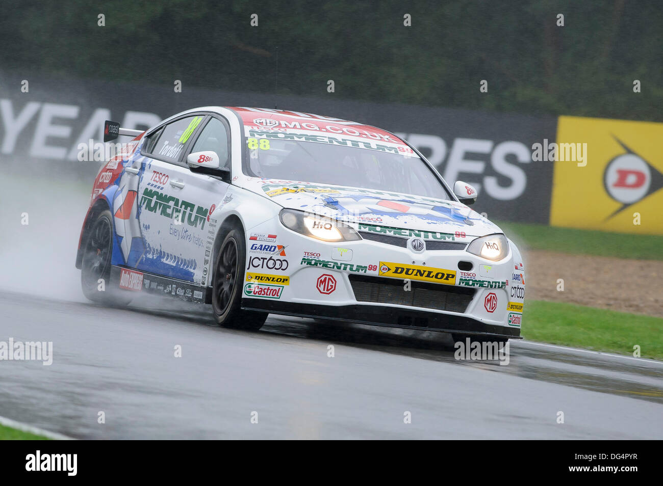Brands Hatch, Kent, UK. 13th Oct, 2013. Sam Tordoff driving the MG KX ...