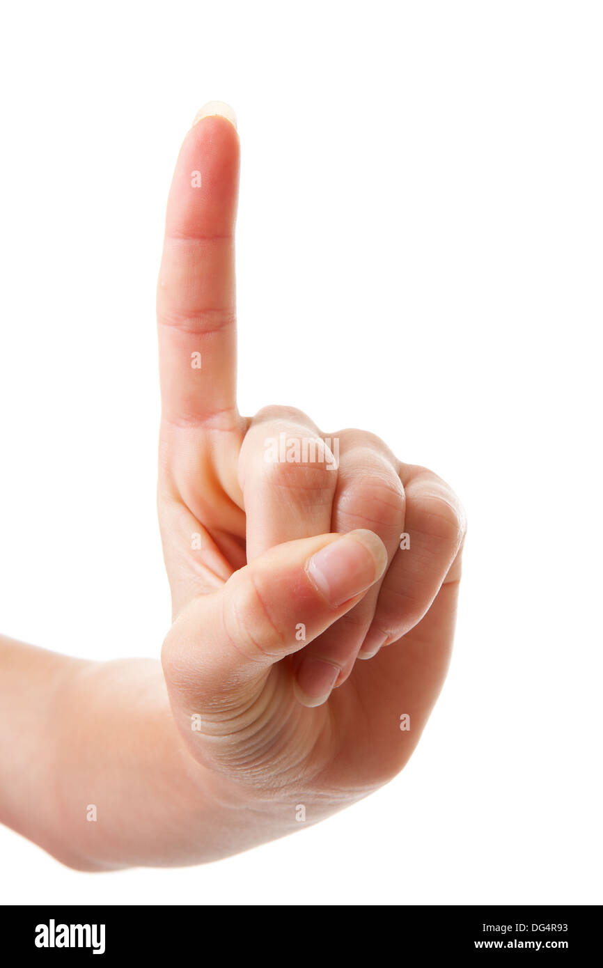 Number 1 hand gesture hi-res stock photography and images - Alamy