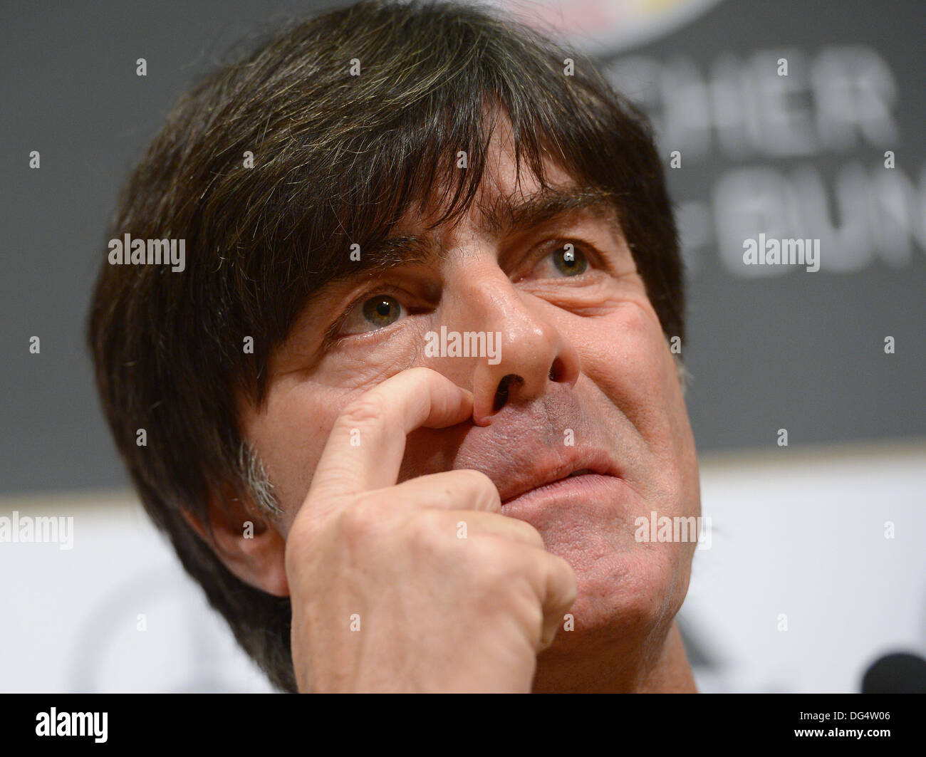 Stockholm, Sweden. 14th Oct, 2013. German national soccer coach Joachim ...