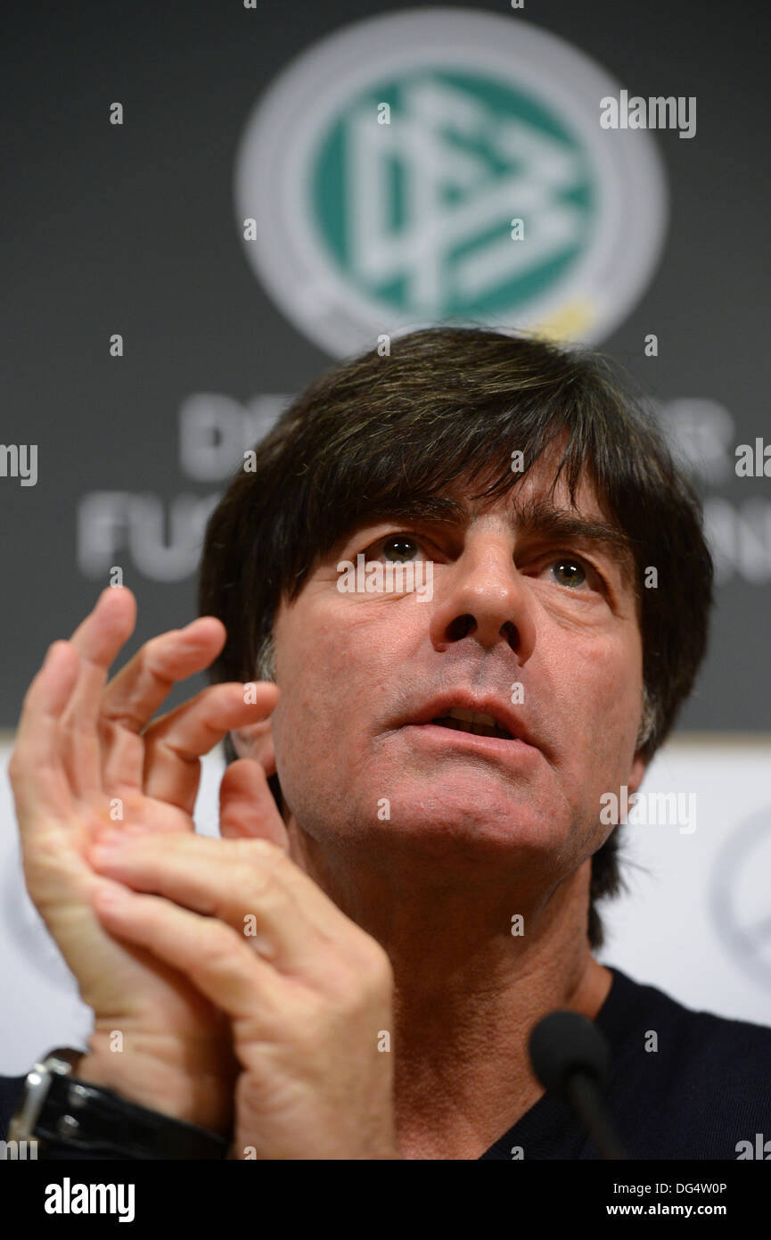 Stockholm, Sweden. 14th Oct, 2013. German national soccer coach Joachim ...