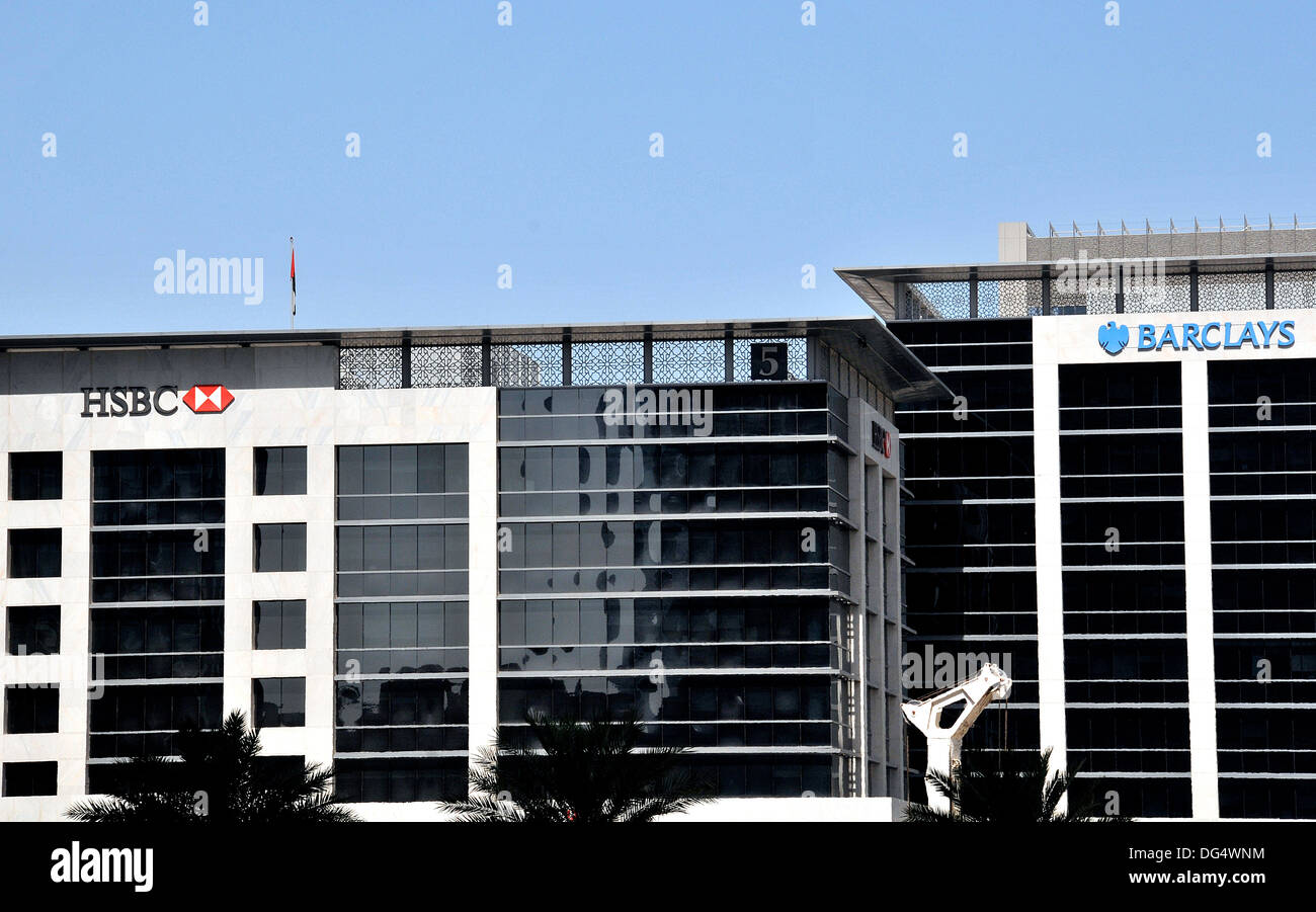 HSBC and Barclays banks Dubai United Arab Emirates Stock Photo - Alamy