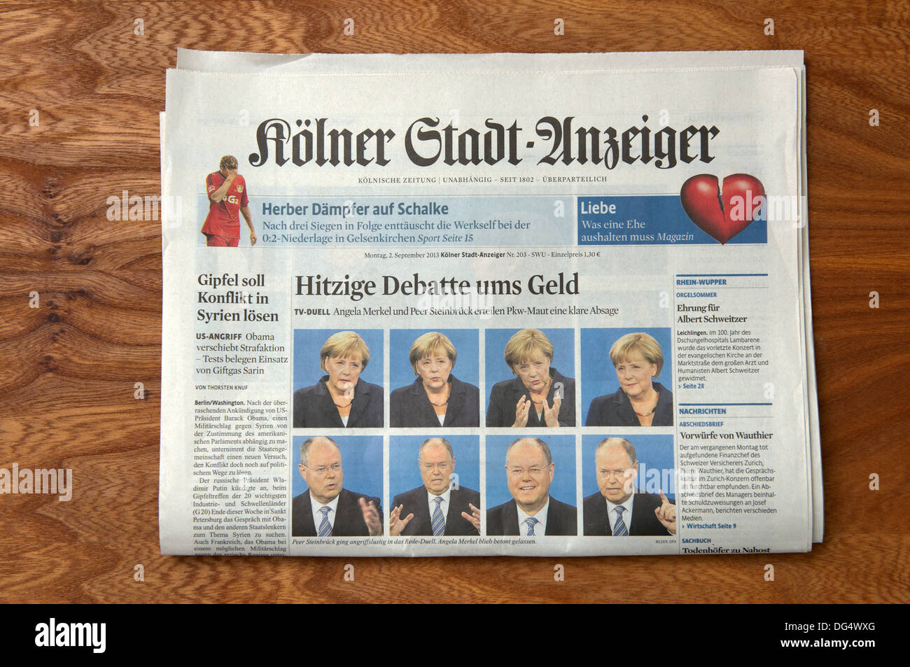 Kolner Stadt-Anzeiger (Germany newspaper published in Cologne Stock ... Kolner Stadt-Anzeiger (Germany newspaper published in Cologne Stock ...