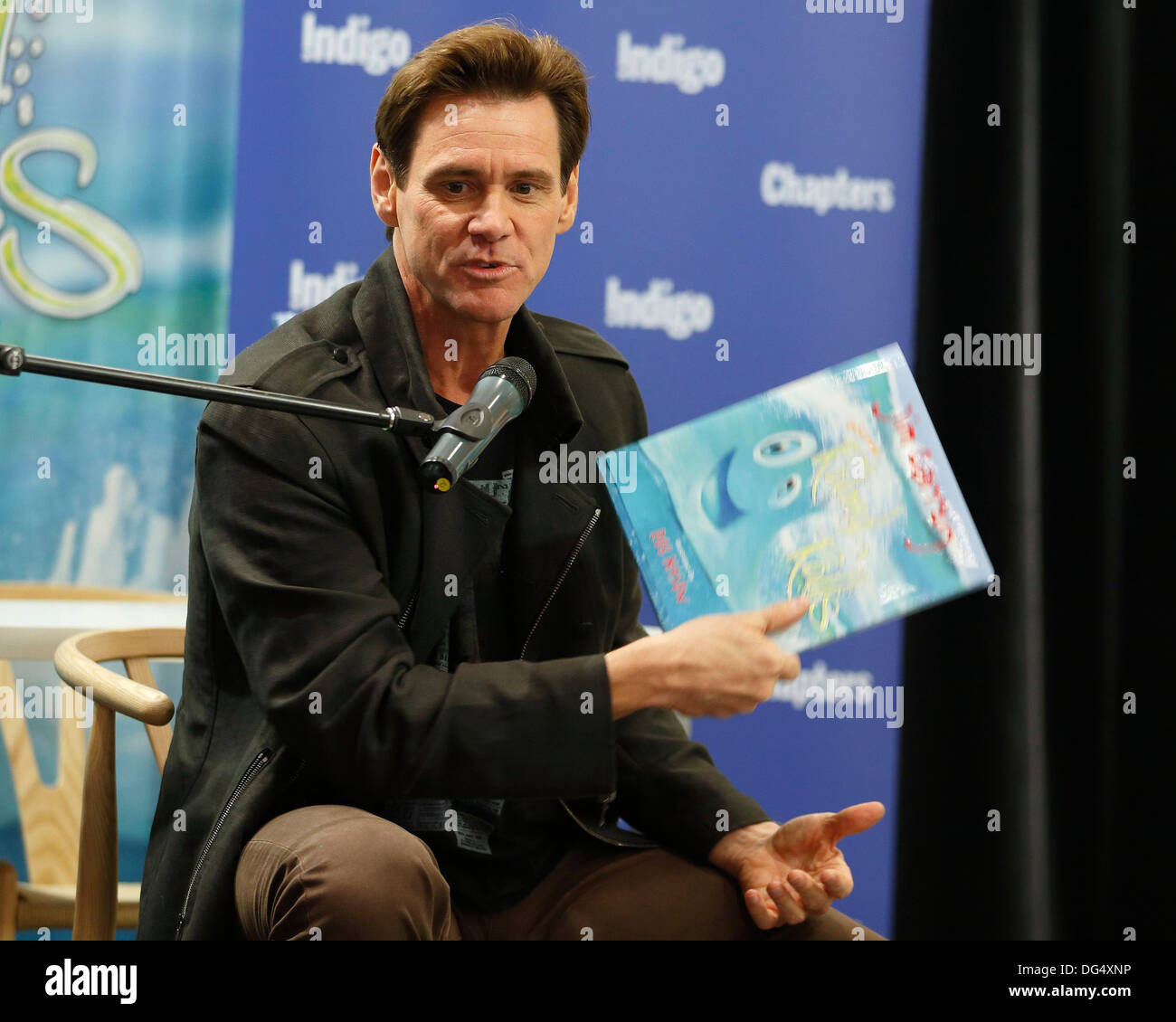 Jim Carrey at Indigo Bookstore in Toronto promoting his first children ...