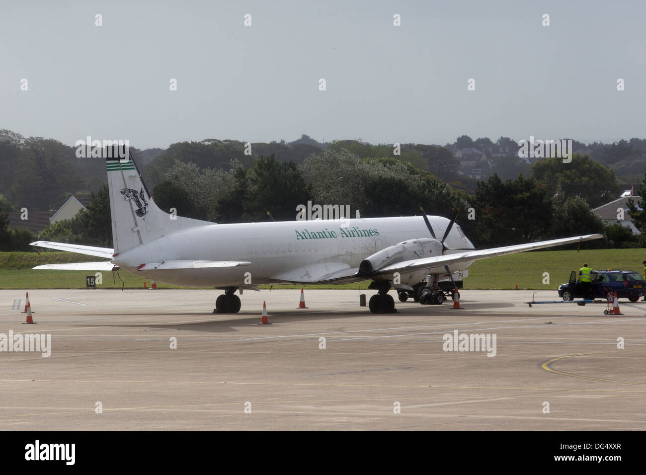 Atlantic Airlines airplane Stock Photo - Alamy