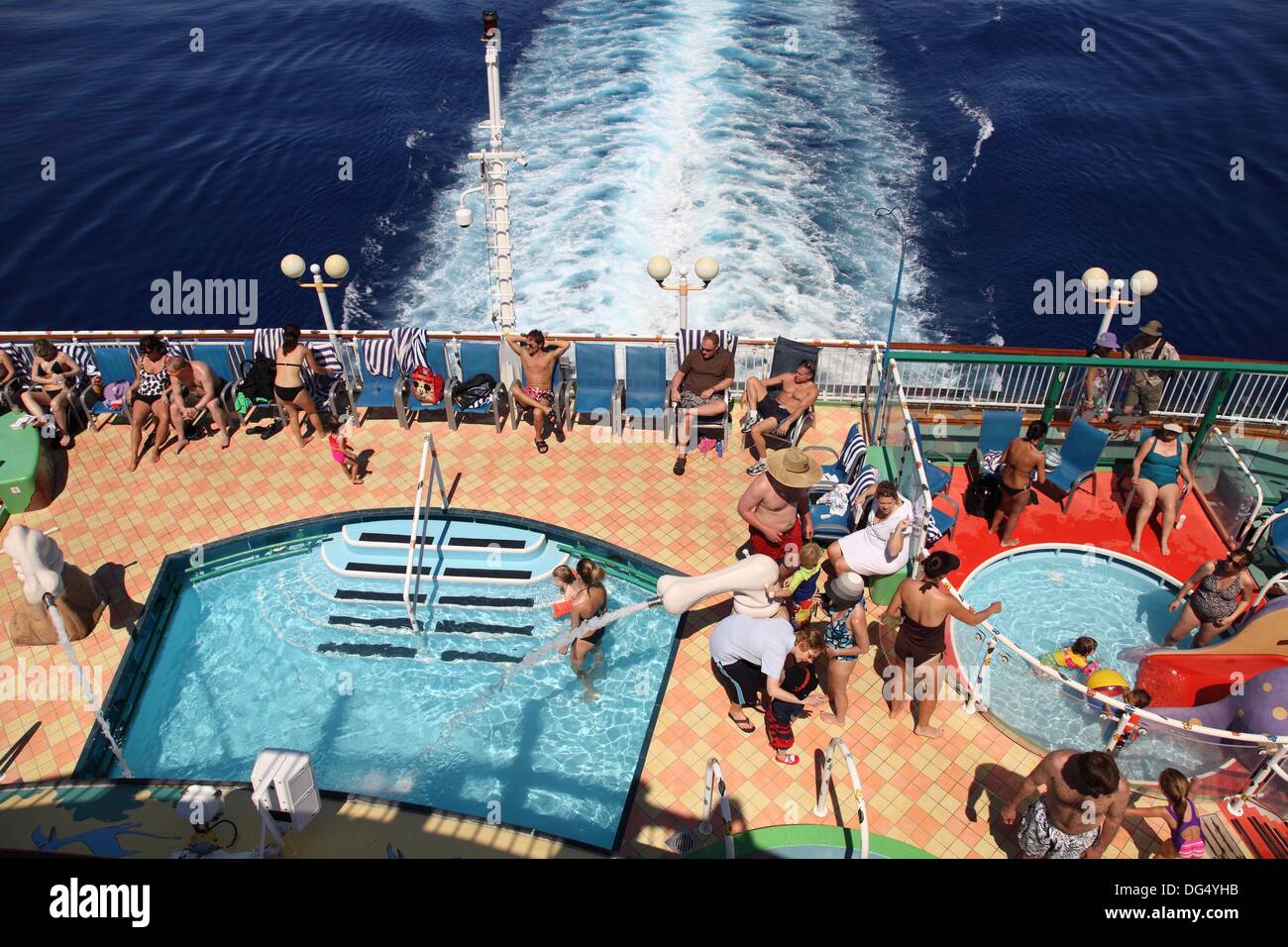 People enjoying a cruise on the Caribbean Stock Photo, Royalty Free ...