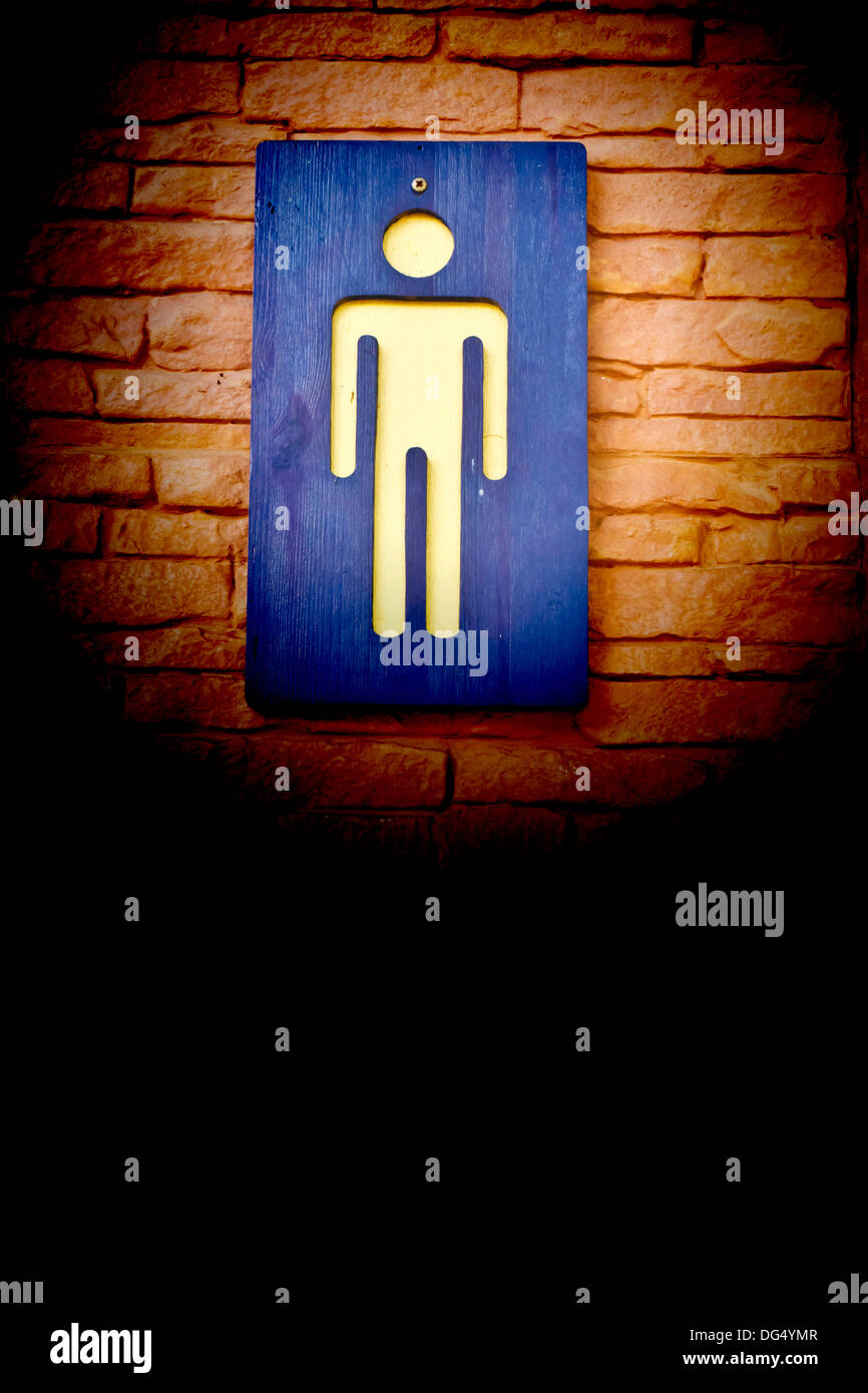 man toilet sign Stock Photo - Alamy