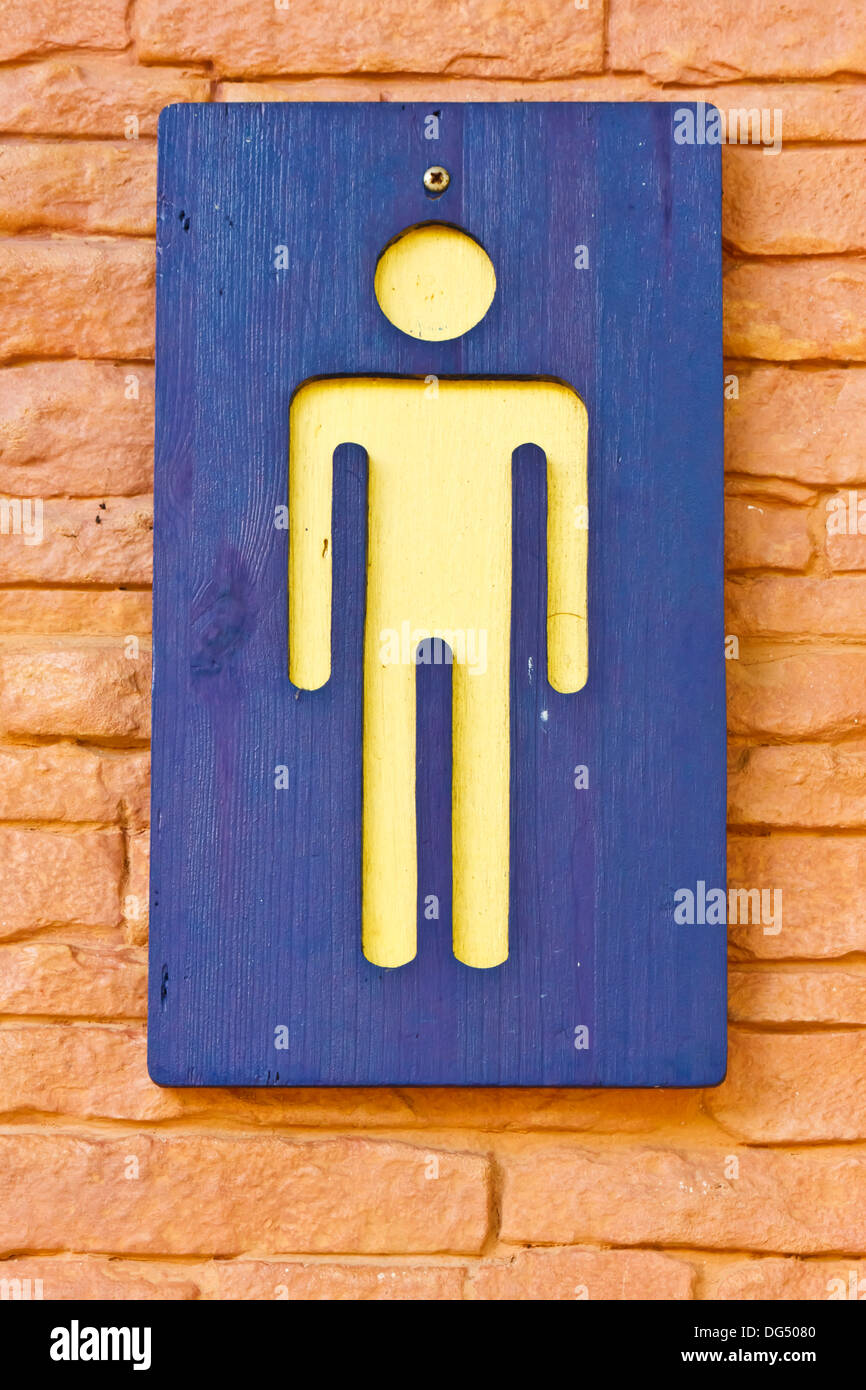 man toilet sign Stock Photo - Alamy