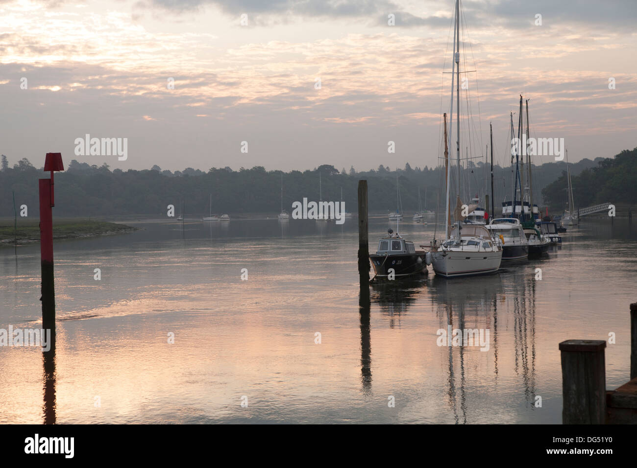 Dawn on the Beaulieu River Stock Photo - Alamy
