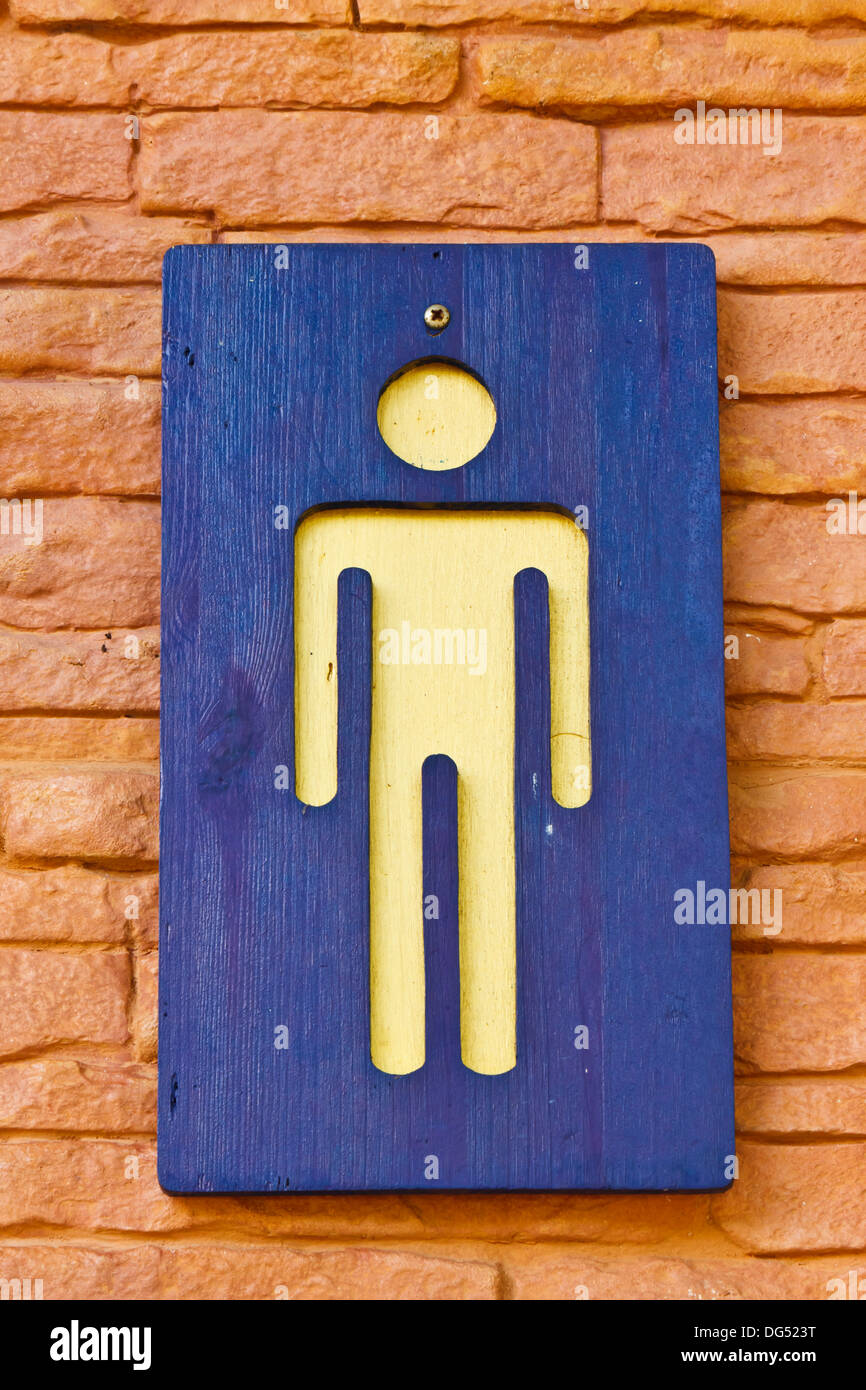 man toilet sign Stock Photo - Alamy