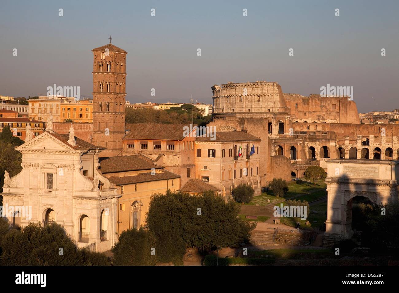 Campanile of santa francesca romana hi-res stock photography and images ...