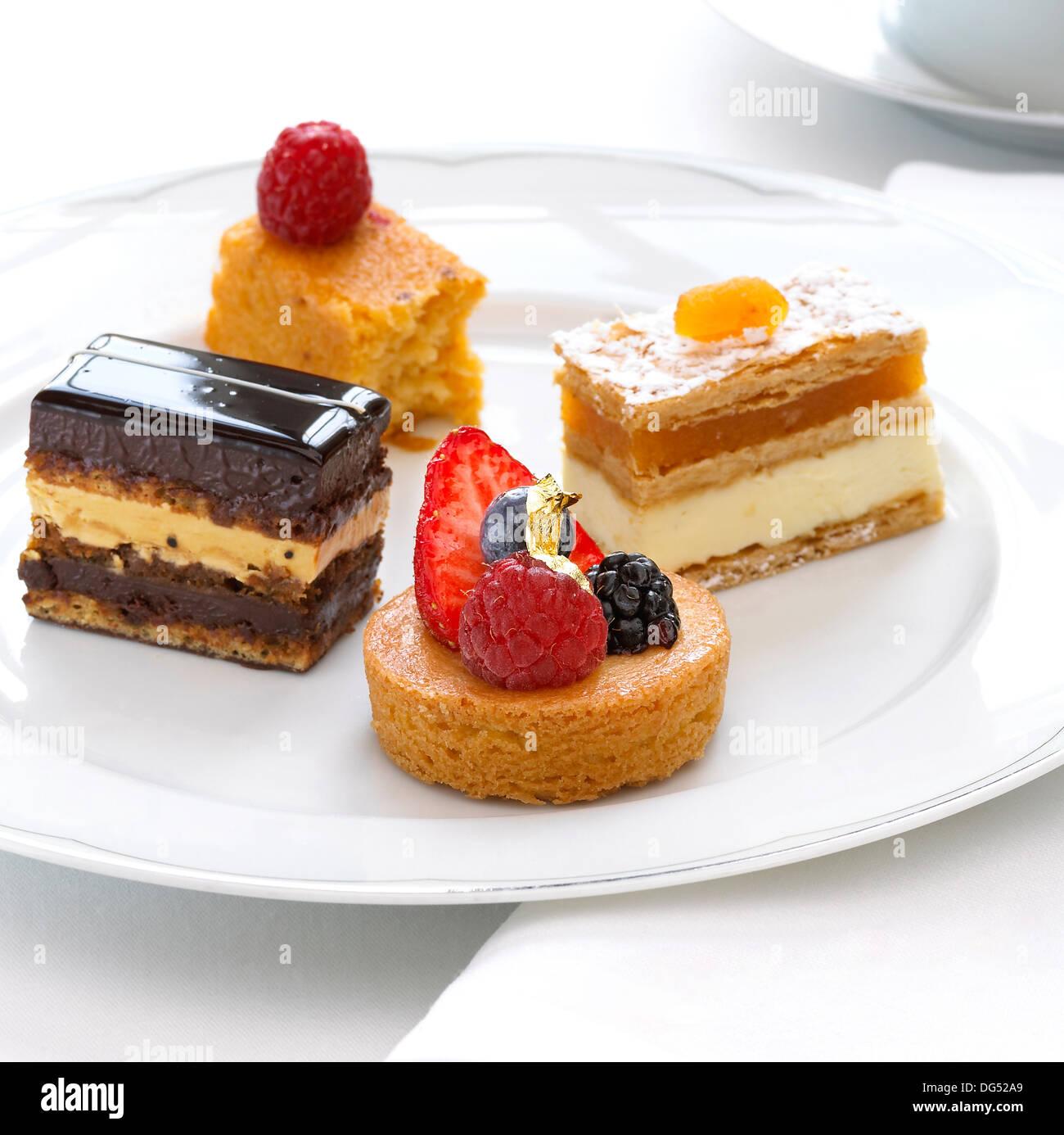 Various tea cakes on a plate ready for afternoon tea Stock Photo - Alamy