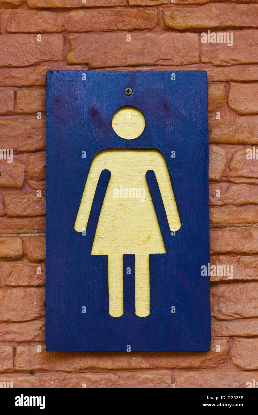 woman toilet sign Stock Photo - Alamy