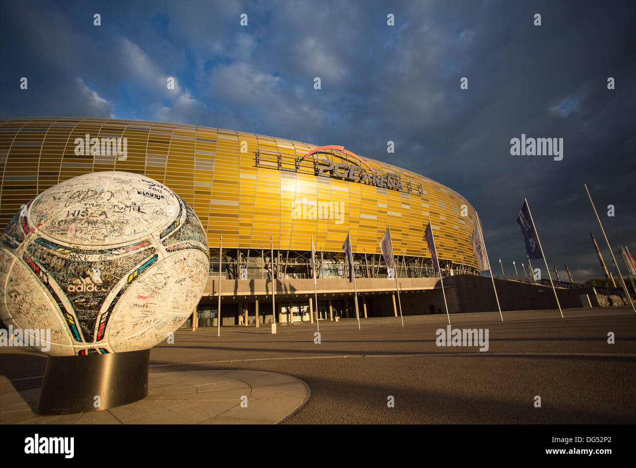 Close up of Arena Statium, a newly built football stadium for Euro 2012 ...