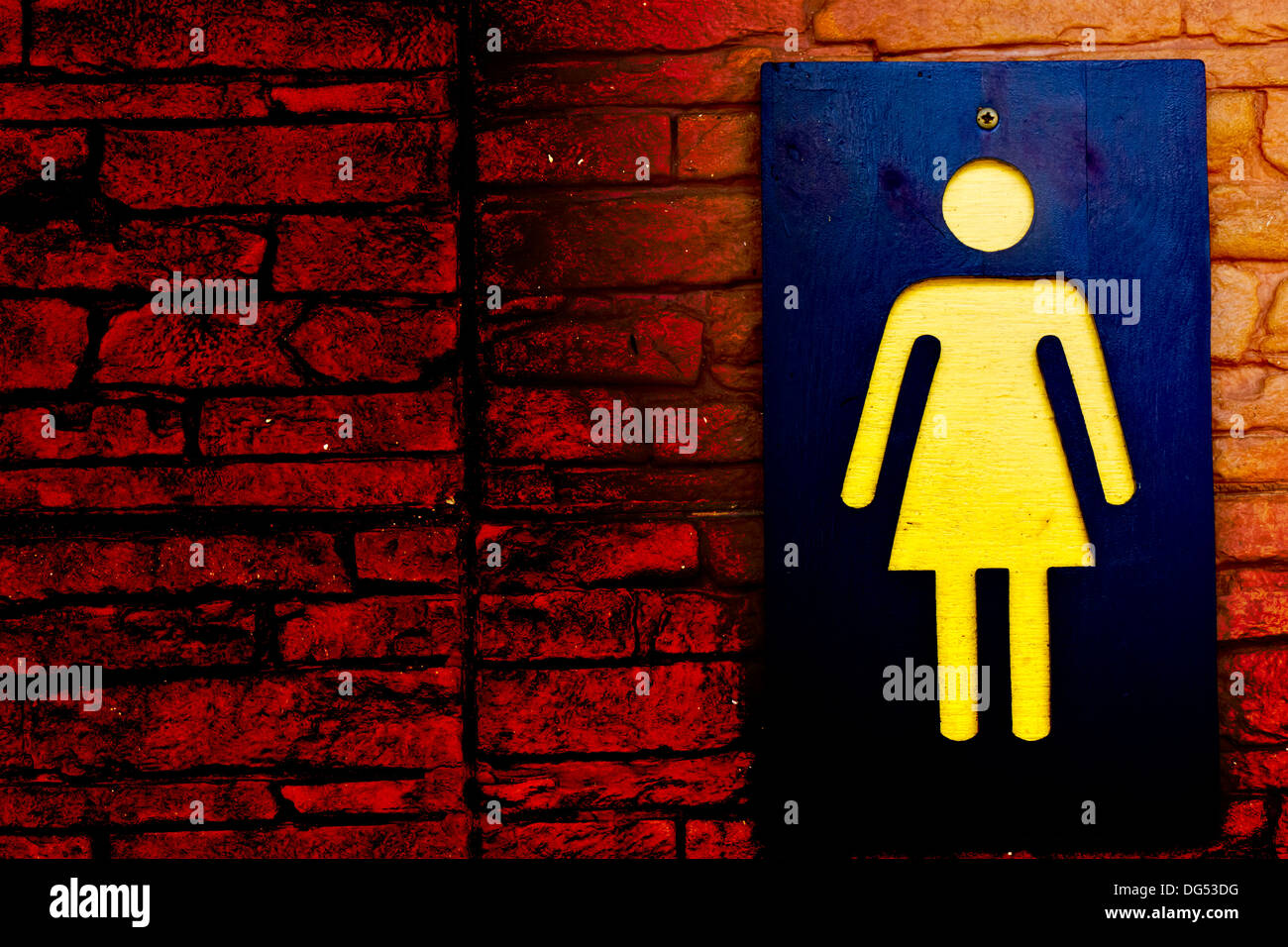 woman toilet sign Stock Photo - Alamy