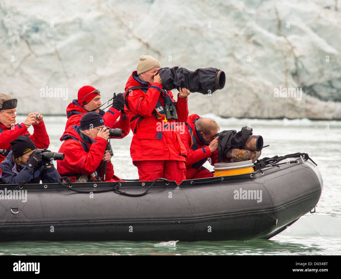 Zodiaks off the Russian research vessel, AkademiK Sergey Vavilov on an ...