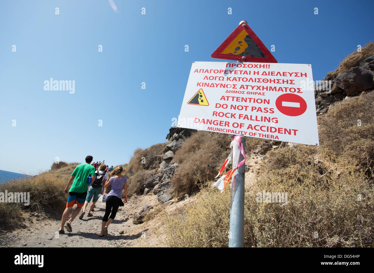 Danger of falling rocks hi-res stock photography and images - Alamy