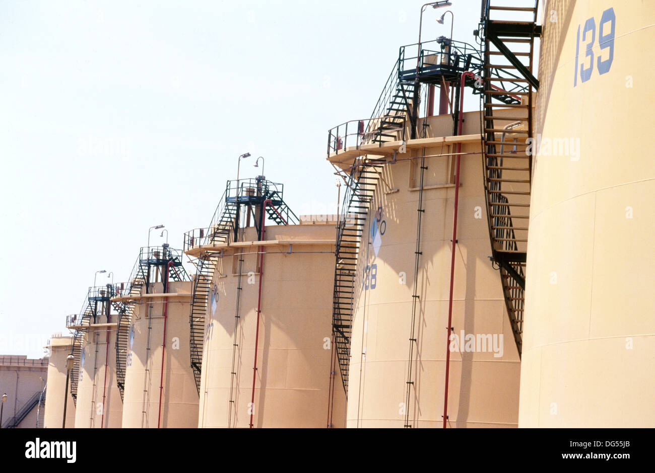 Gas tanks repsol ypf oil refinery hi-res stock photography and images ...