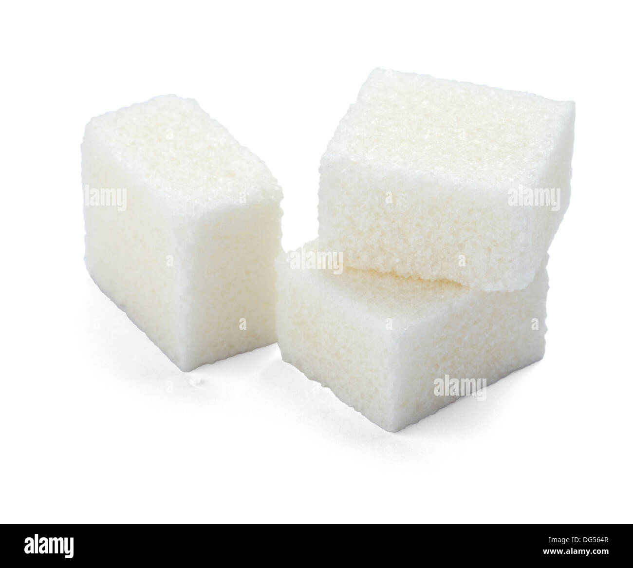 close up of sugar cubes on white background with clipping path Stock ...