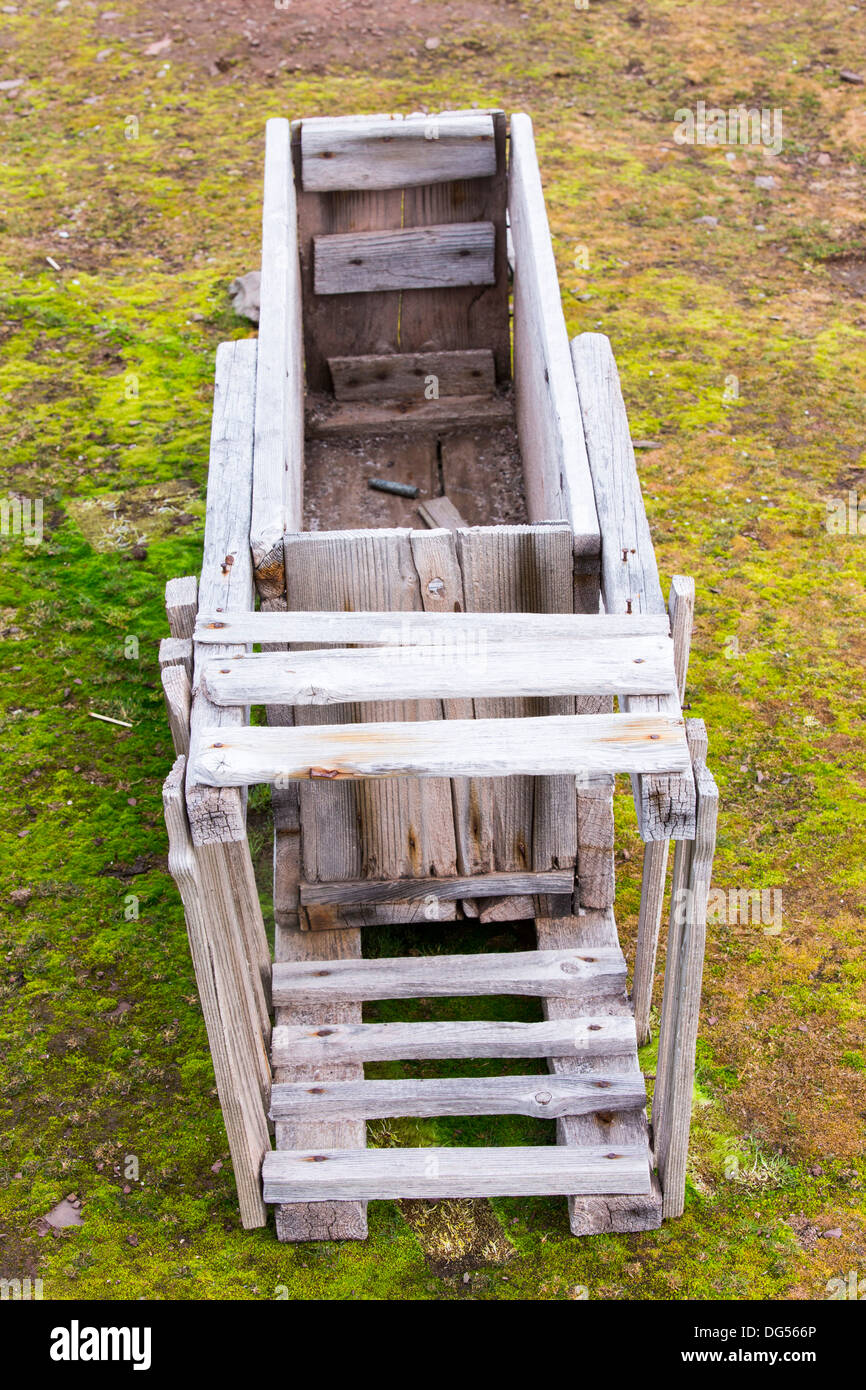 A Polar Bear trap at Texas Bar in Liefdefjorden on northern ...