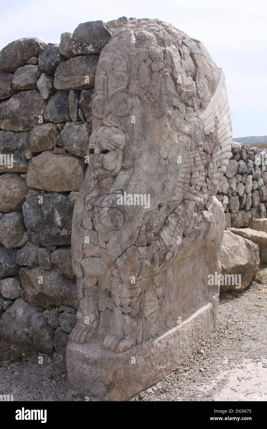 The Sphinx gate at Hattusa in Turkey Stock Photo - Alamy