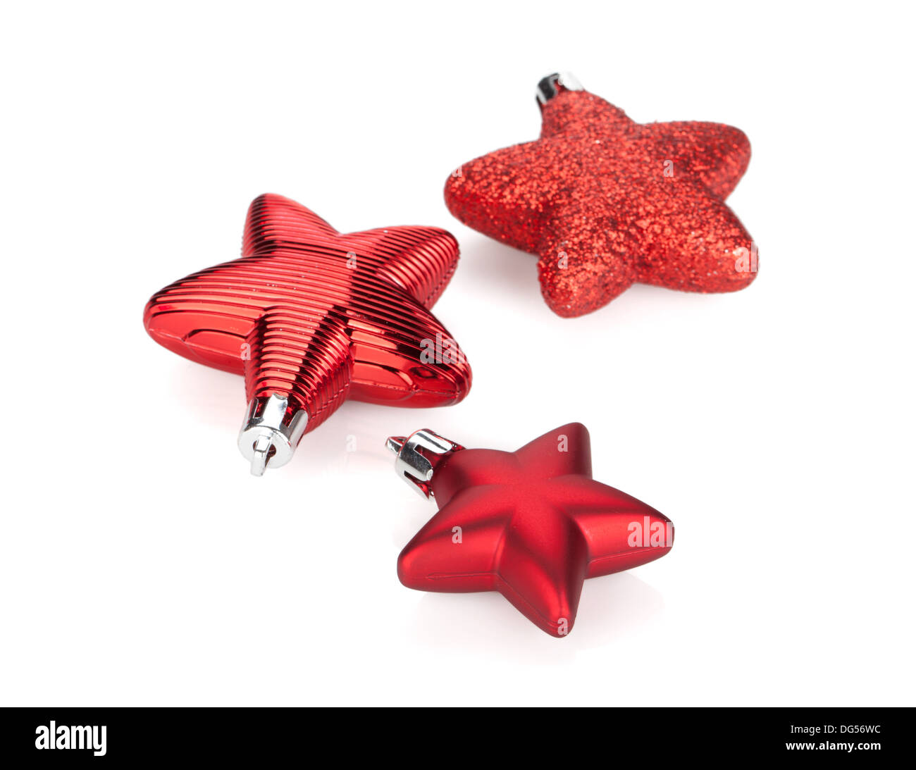 Christmas star shaped decoration. Isolated on white background Stock ...