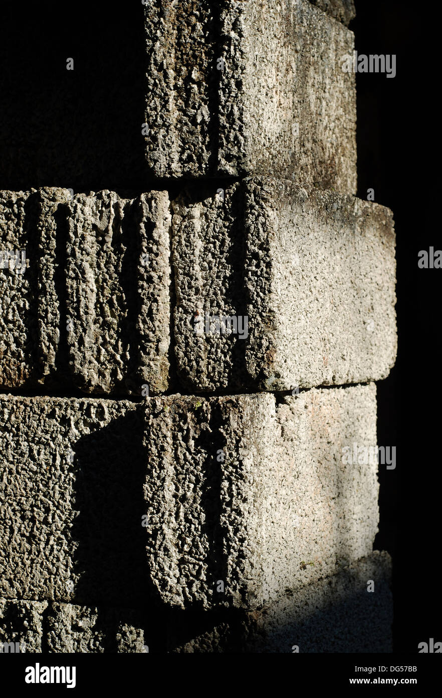 concrete hollow brick Stock Photo - Alamy