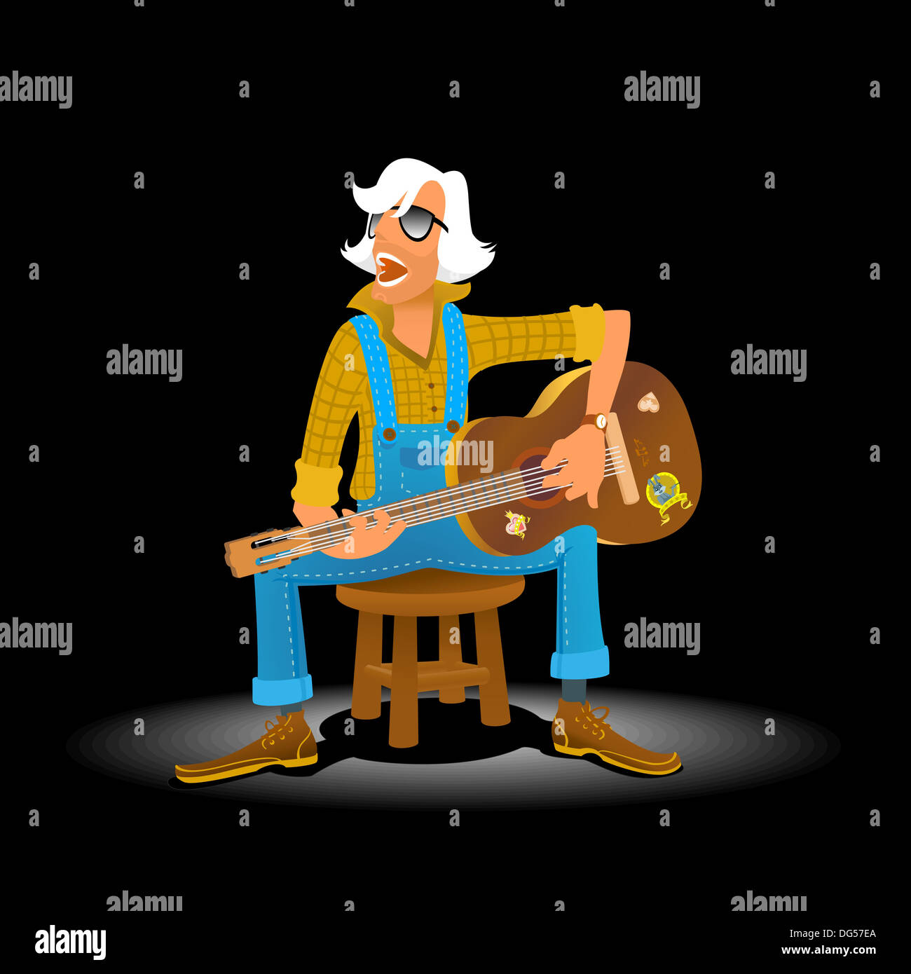 Classical Guitar Singer Stock Photo - Alamy