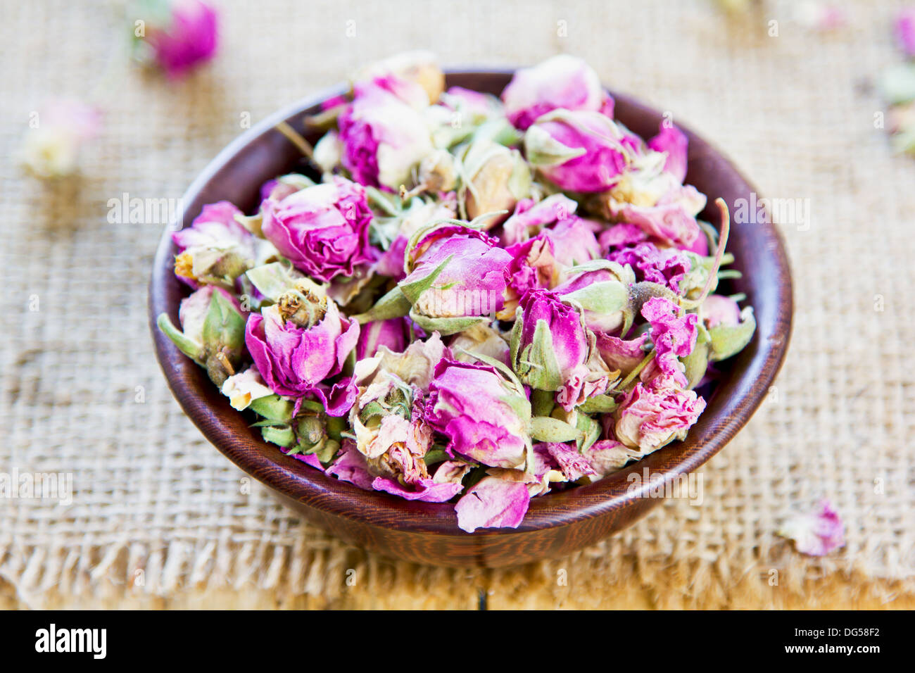 Dried rose bud which are used for tea,cuisine, cosmetic and decoration ...