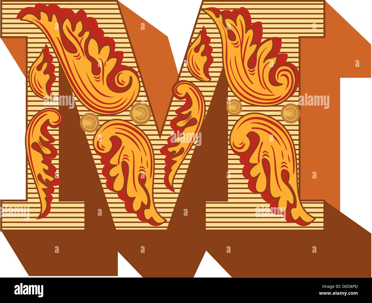 Fancy Letter M High Resolution Stock Photography and Images - Alamy