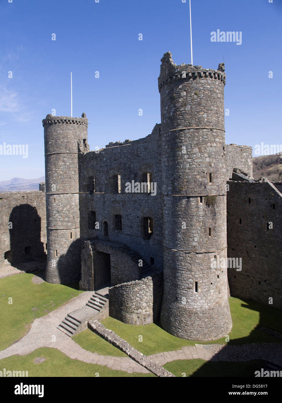 Harlech Castle, Wales, United Kingdom Stock Photo - Alamy