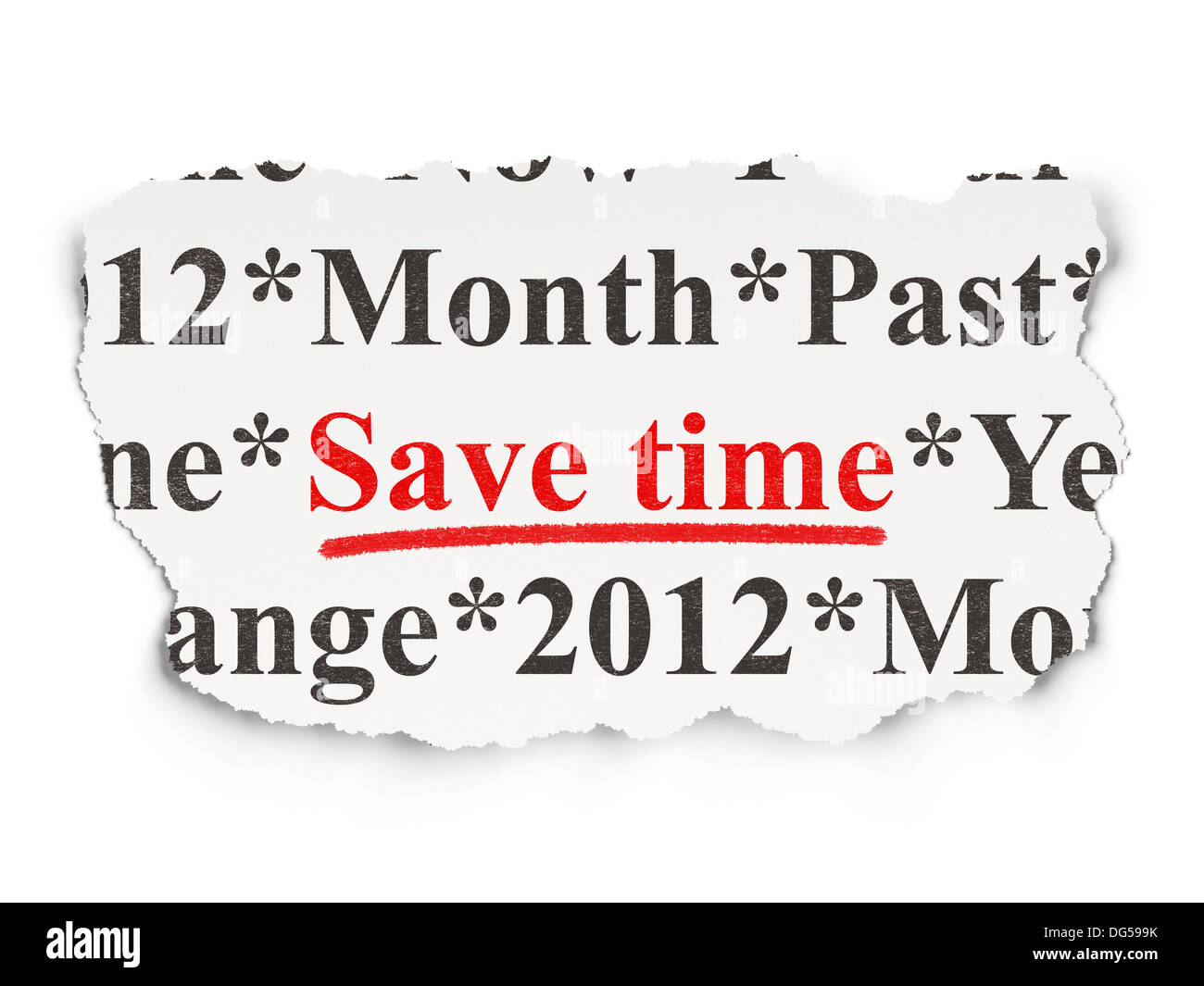 Timeline concept: Save Time on Paper background Stock Photo - Alamy