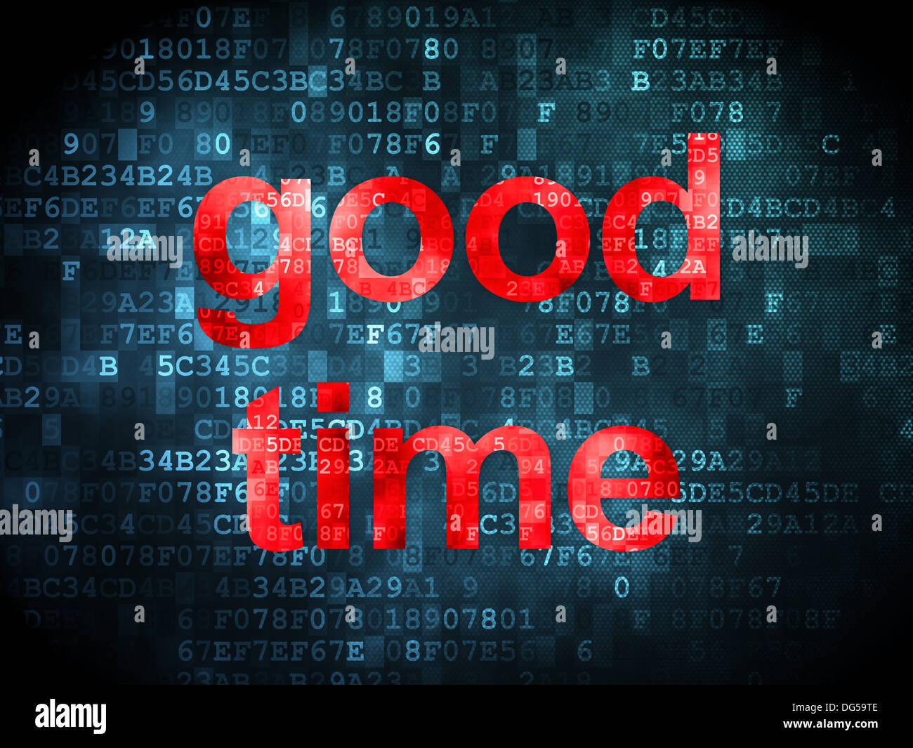Timeline concept: Good Time on digital background Stock Photo - Alamy