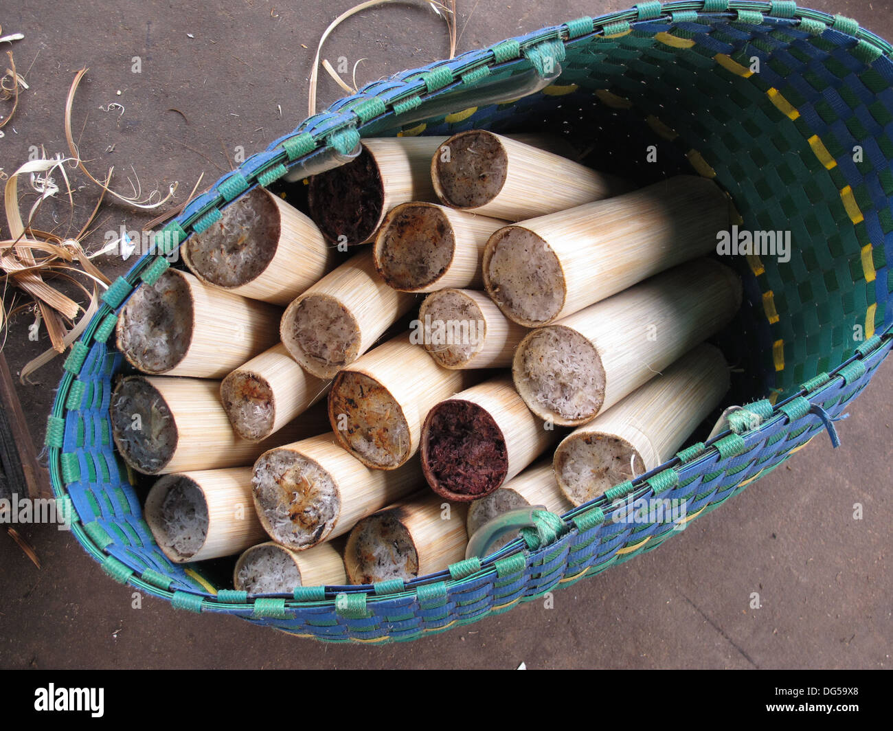 A basket full of rice Stock Photo - Alamy