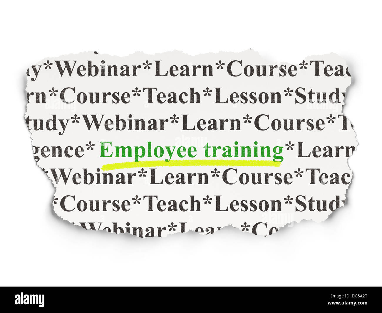 Education concept: Employee Training on Paper background Stock Photo ...