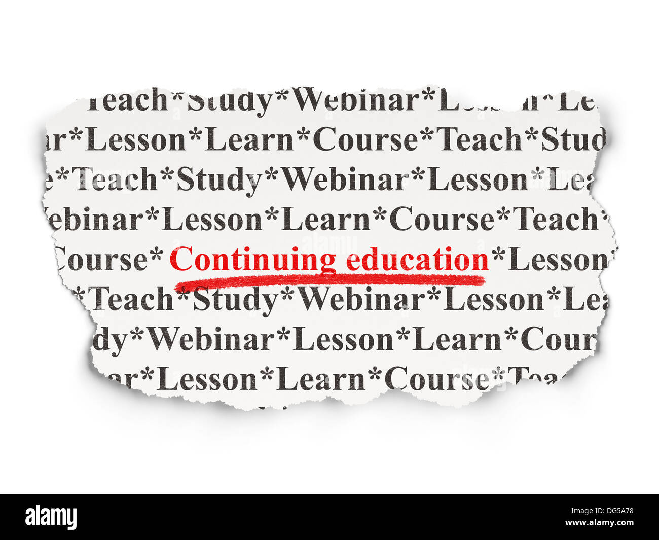 Education concept: Continuing Education on Paper background Stock Photo ...