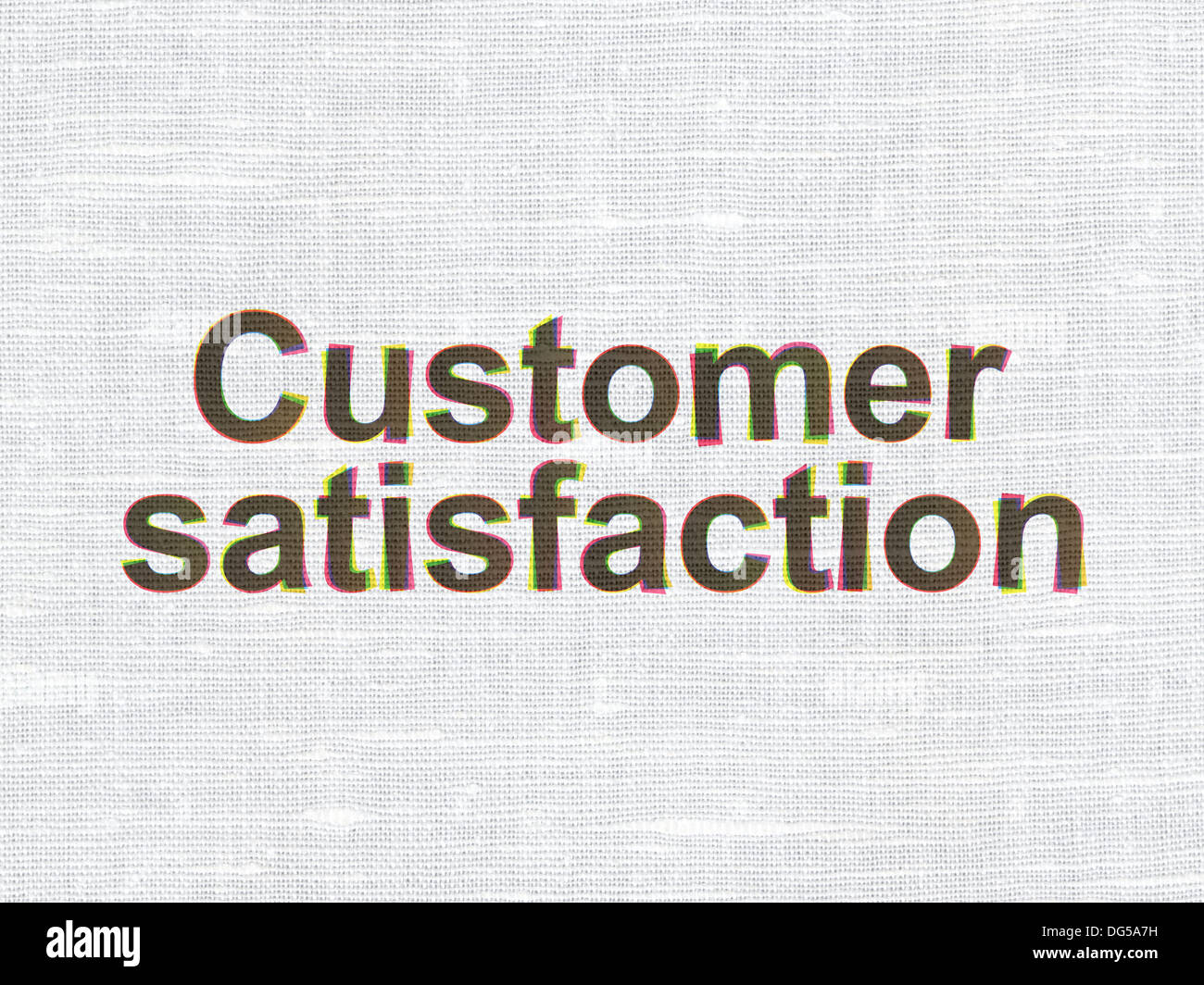 Advertising concept: Customer Satisfaction on fabric texture bac Stock ...