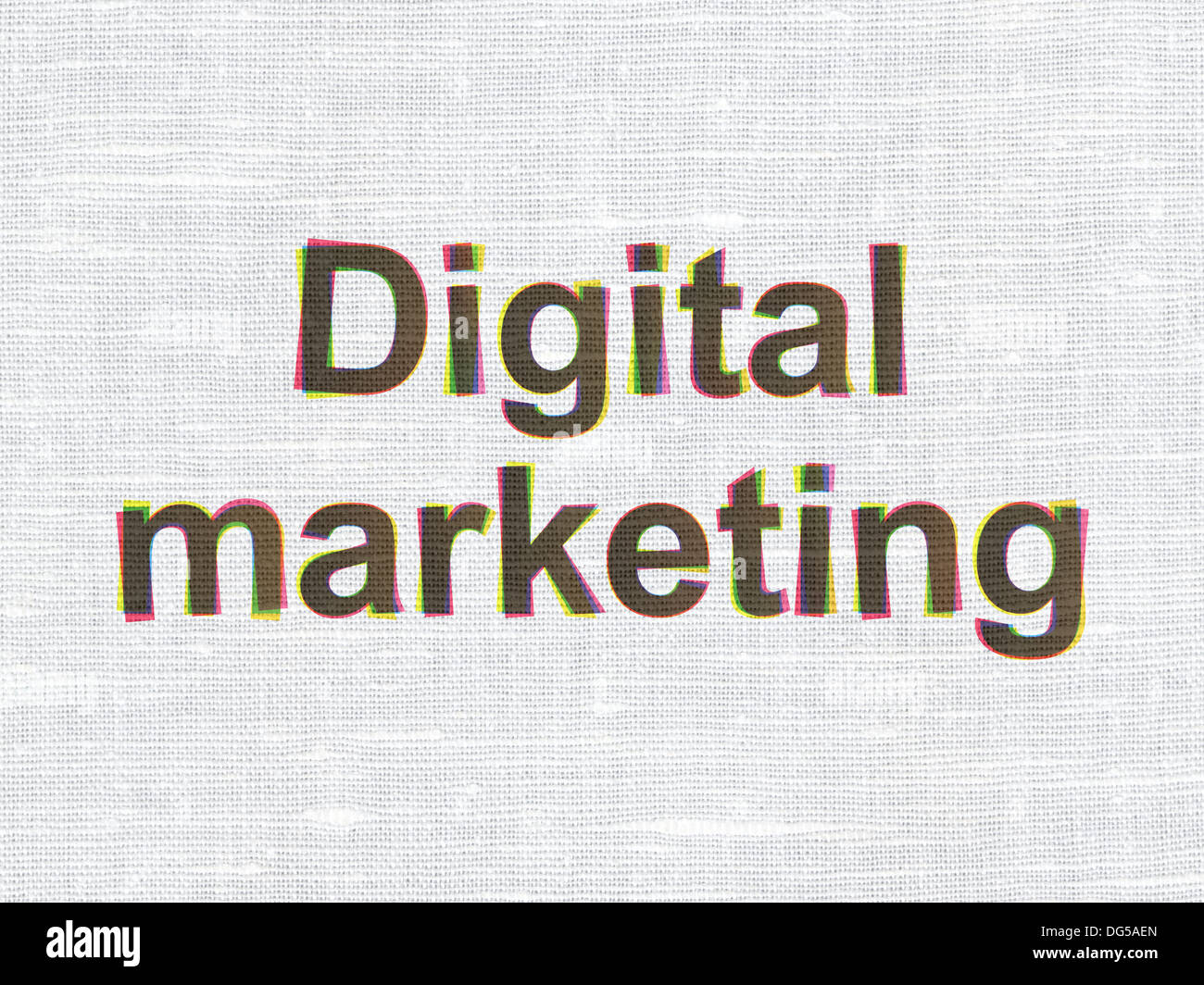 Advertising concept: Digital Marketing on fabric texture backgro Stock ...