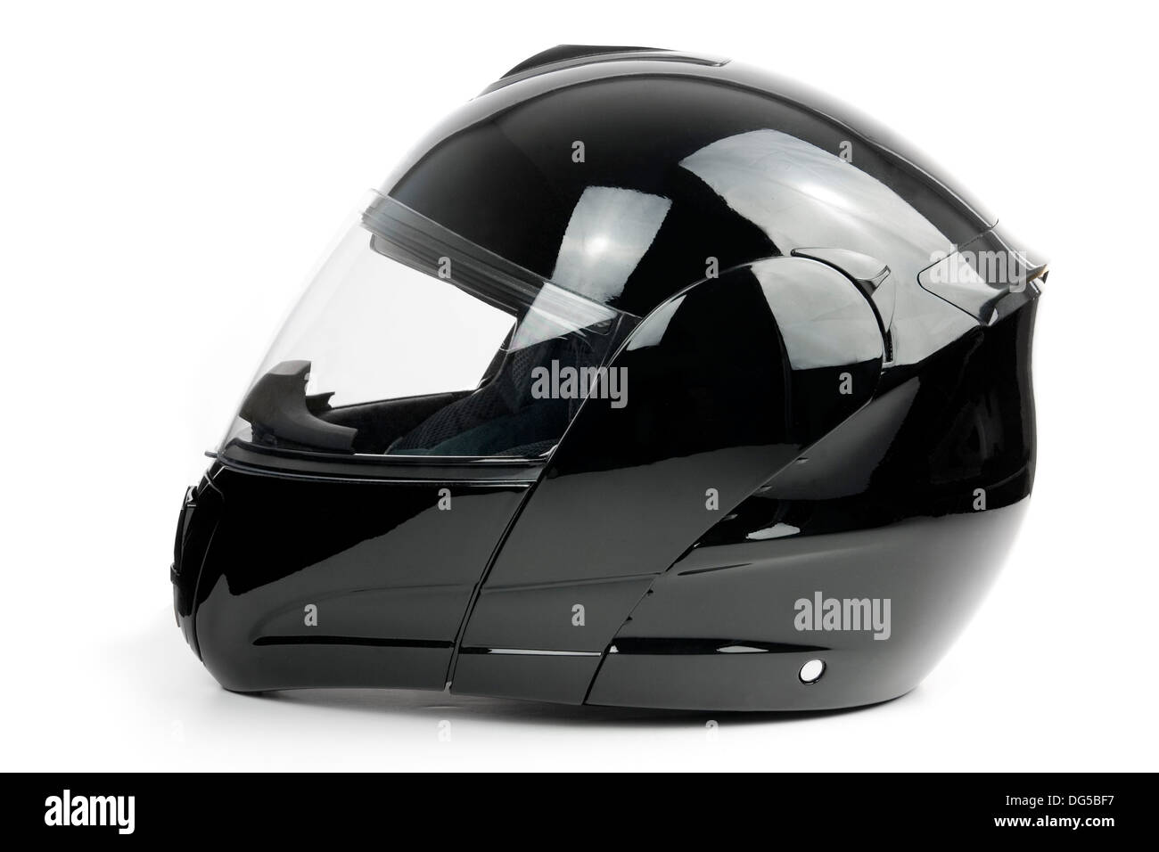 Black motorcycle helmet Stock Photo - Alamy